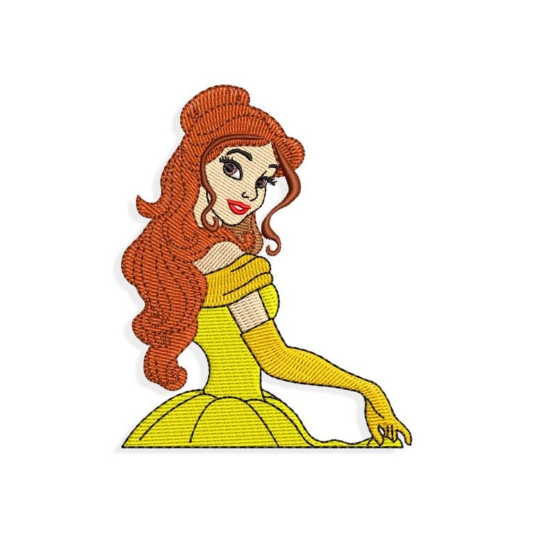 Princess Belle Embroidery design for Machine embroidery