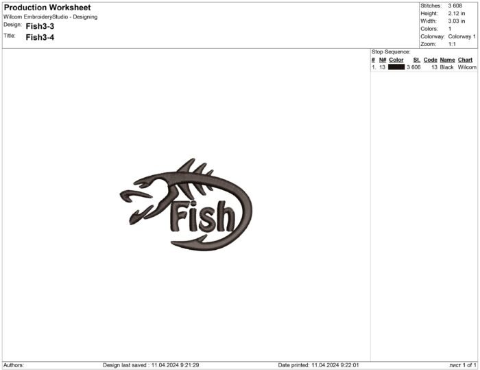 Fishing Embroidery design files for Machine embroidery