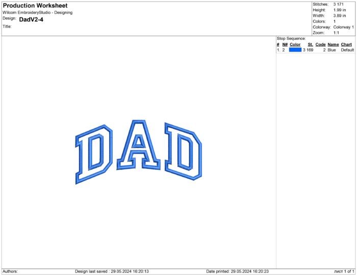 Dad Embroidery design files for Machine Embroidery