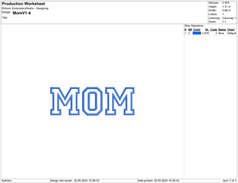 Mom Embroidery design files for Machine Embroidery