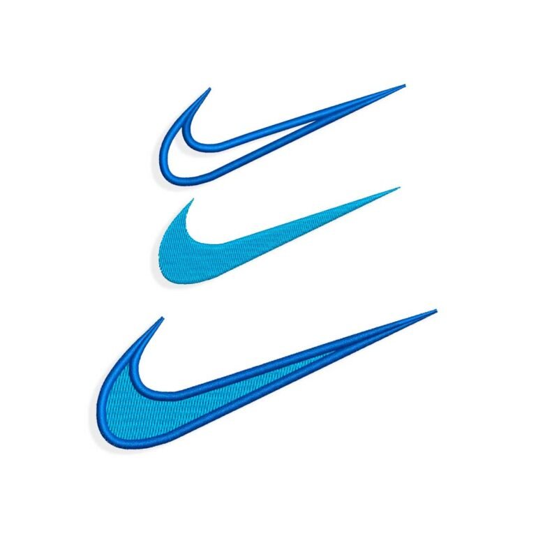 Swoosh embroidery design files for Machine embroidery