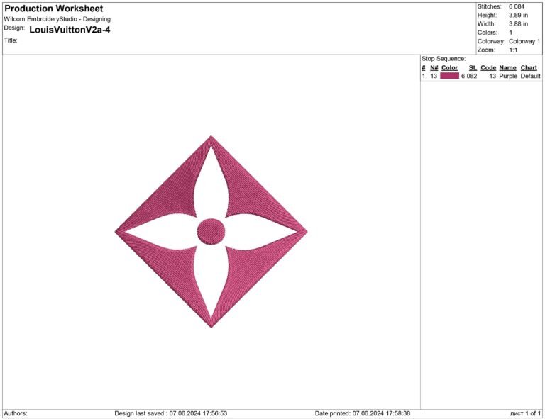 Louis Vuitton Bundle of LV logos Embroidery design files