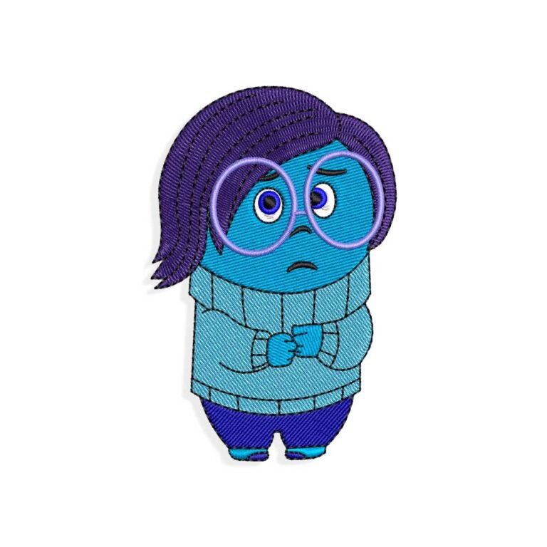 Sad Inside out Embroidery design for Machine embroidery