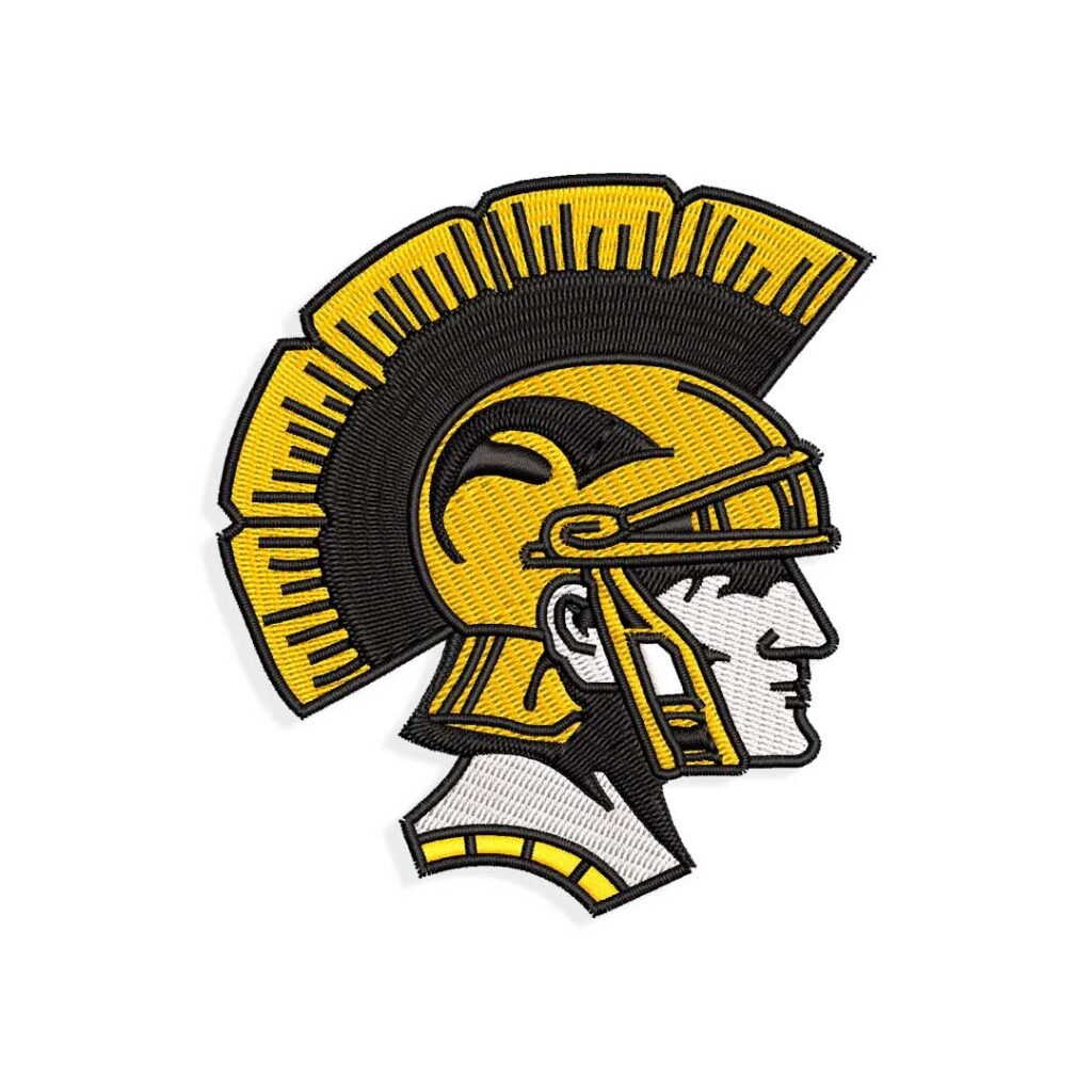 Trojan head Embroidery design files for Machine embroidery