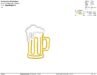 Beer Mug Embroidery design files for Machine embroidery