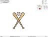 Crossed bats and baseball Embroidery design files