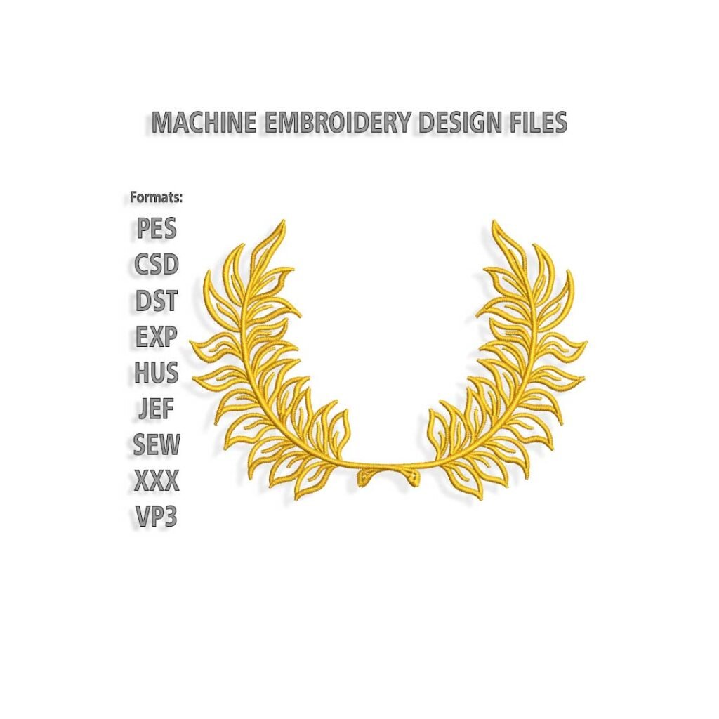Olive Embroidery design files for machine embroidery