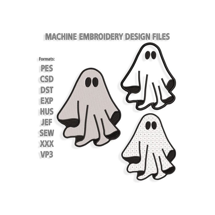 Flying ghost Embroidery design files for Machine Embroidery