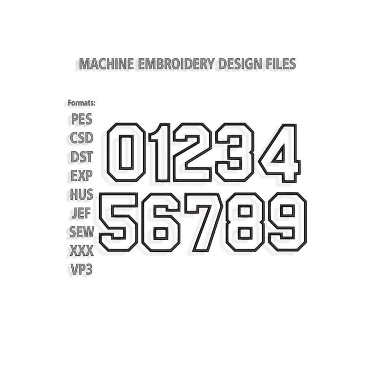 Sport Numbers Applique Embroidery design files