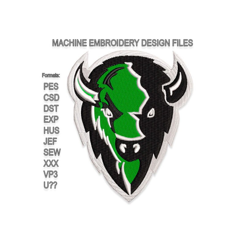 Power Bison Embroidery design files for machine embroidery
