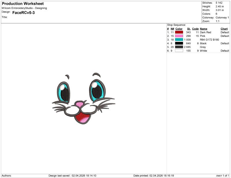 Happy Face Embroidery design files for Machine embroidery