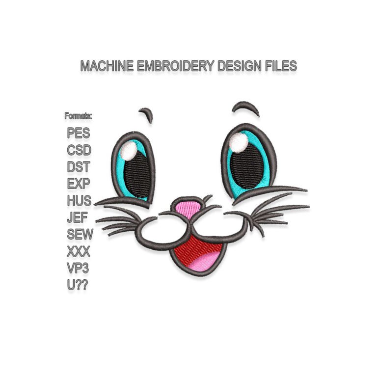 Happy Face Embroidery design files for Machine embroidery
