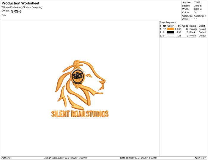 SRS Embroidery design files for machine embroidery